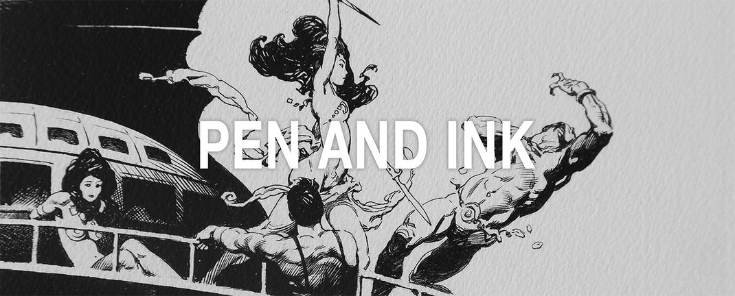 Frank Frazetta Pen & Ink Fine Art Prints | SHOP FRAZETTAGIRLS.COM