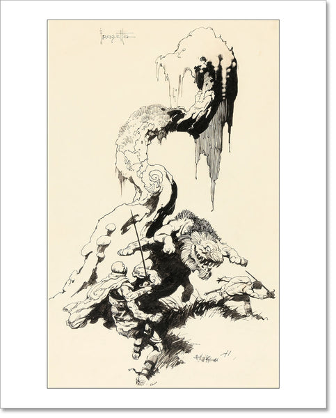Frank Frazetta - At The Earth's Core (Plate I) Print- FrazettaGirls.com ...
