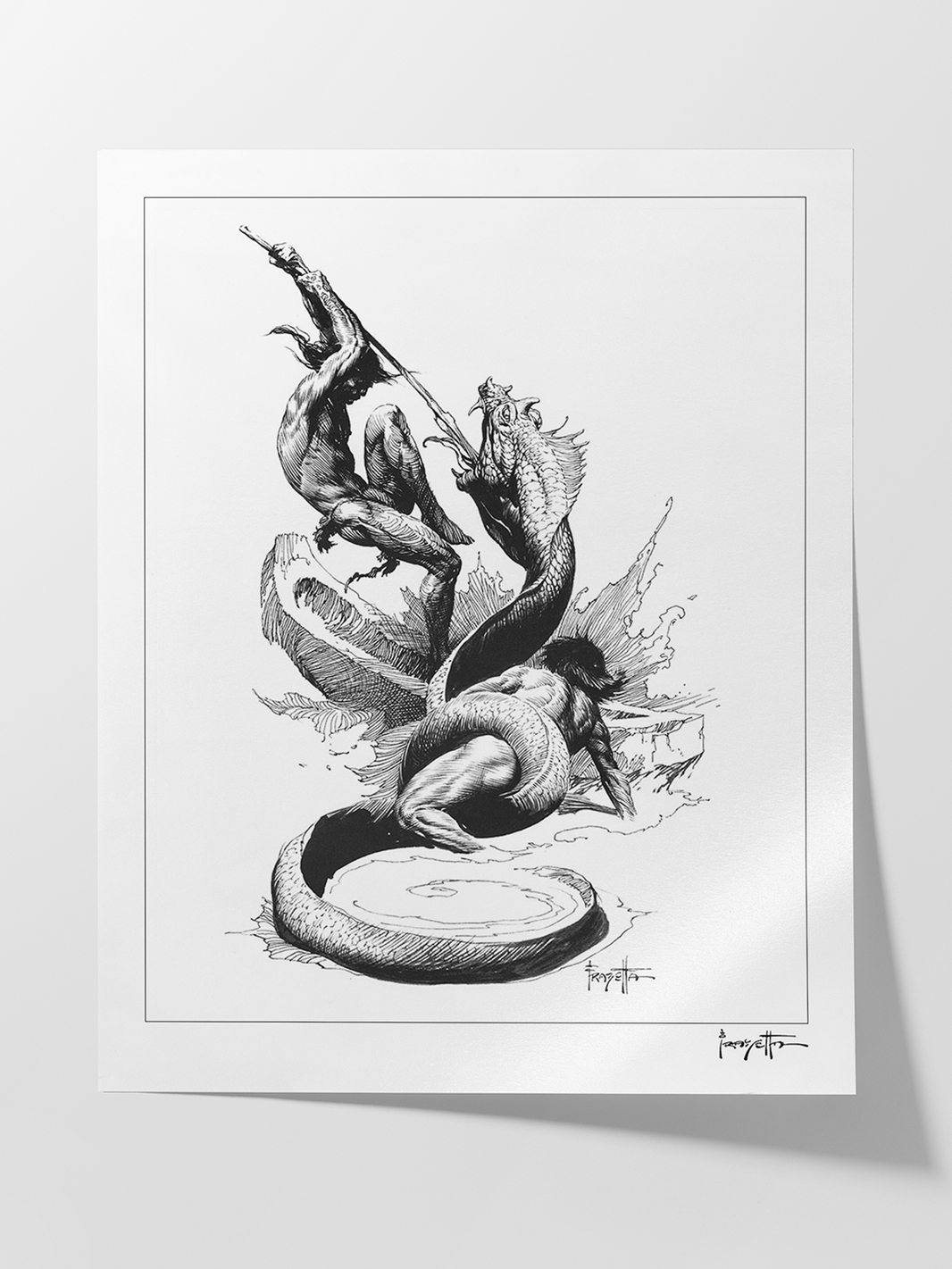 Frank Frazetta Pen & Ink Fine Art Prints | SHOP FRAZETTAGIRLS.COM