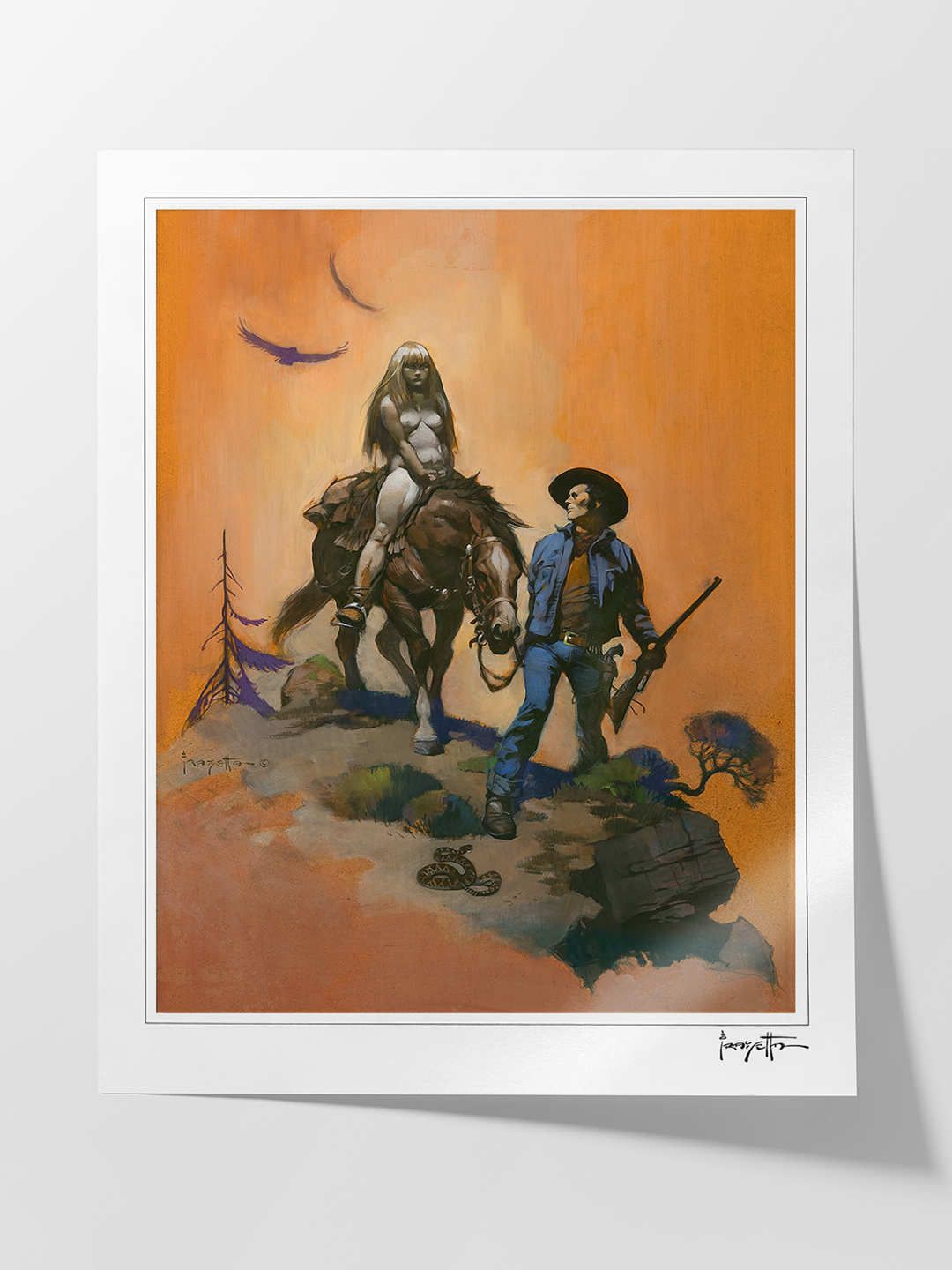 Frank Frazetta “Snake Bit” Fine Art Print | Official Frazetta Store ...