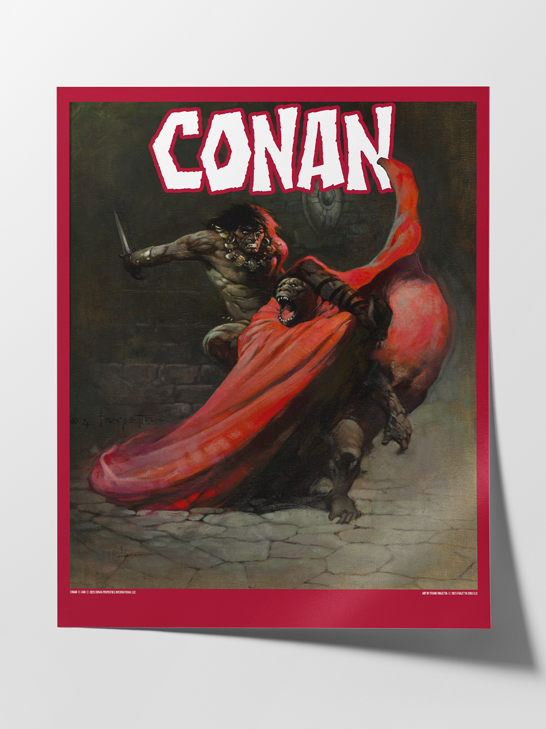 Frazetta "Conan Man Ape" Print (Vintage Edition Series) | Official ...